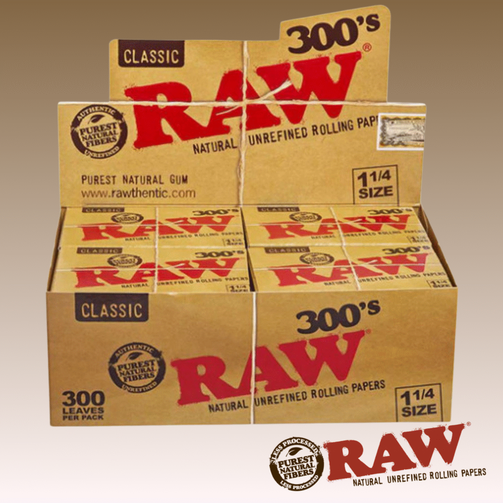RAW CLASSIC 1-1/4 PAPERS, 20 PACKS OF 300 - ARB IMPORTS